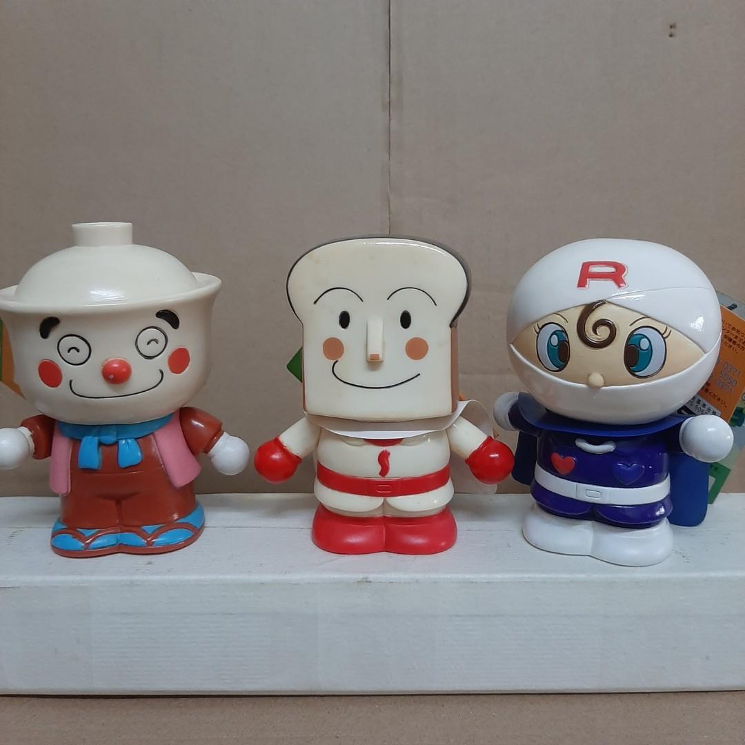 Anpanman Bread Man Cartoon Anime Vintage Soft Vinyl Squeaky Toy Coin ...