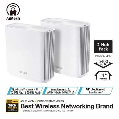 Asus ZenWIFI CT8 White AC3000 Tri-Band Mesh, Computers & Tech, Parts & Accessories, Networking ...