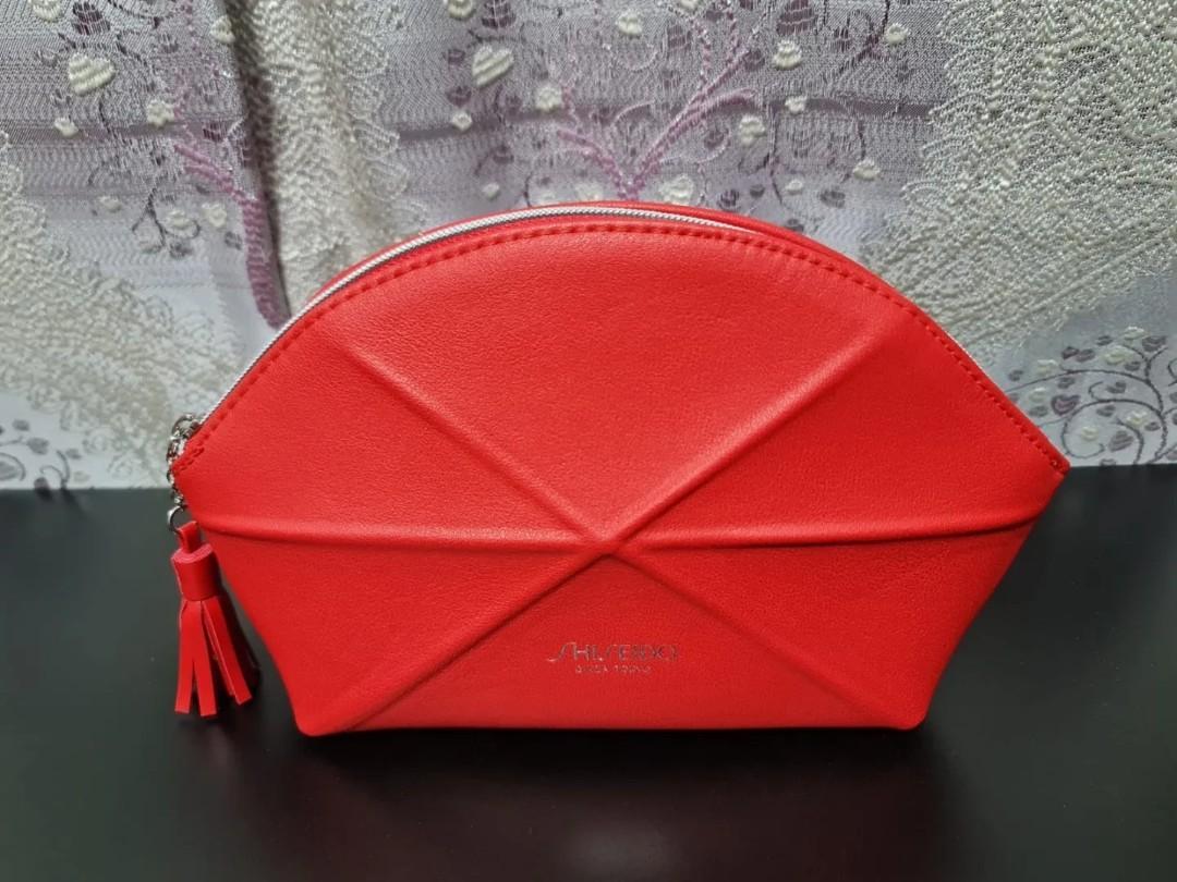 Authentic Shiseido Red Pouch, Women's Fashion, Bags & Wallets, Purses ...