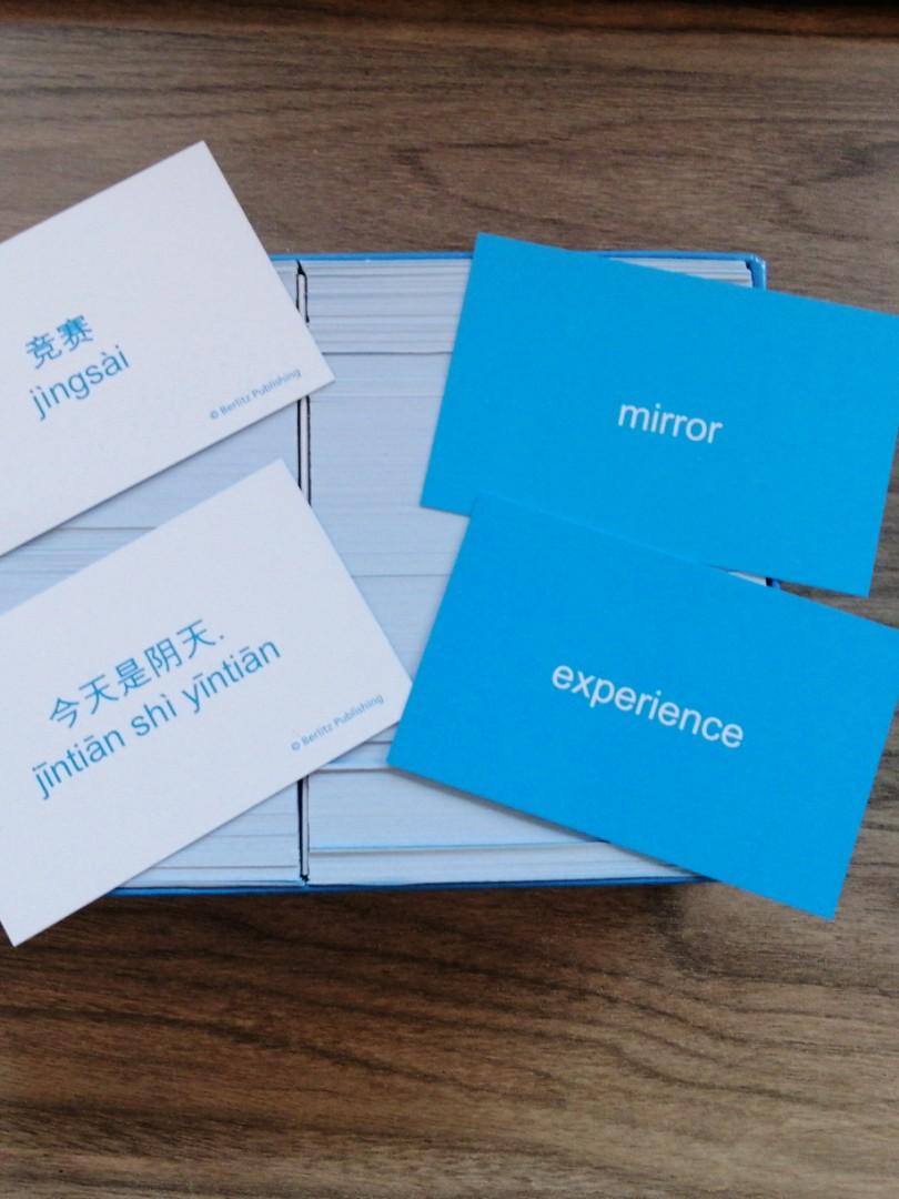 Berlitz Mandarin Chinese vocabulary study cards 1000 cards, Hobbies ...