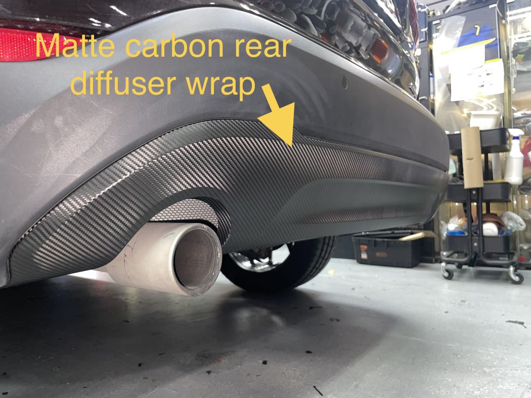 BMW X1 gloss black grill frame & window trim wrap. Rear diffuser ...