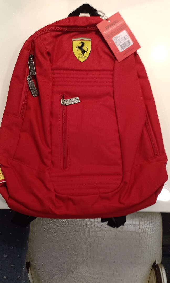 BNIB Ferrari Laptop Bag, Men's Fashion, Bags, Backpacks on Carousell