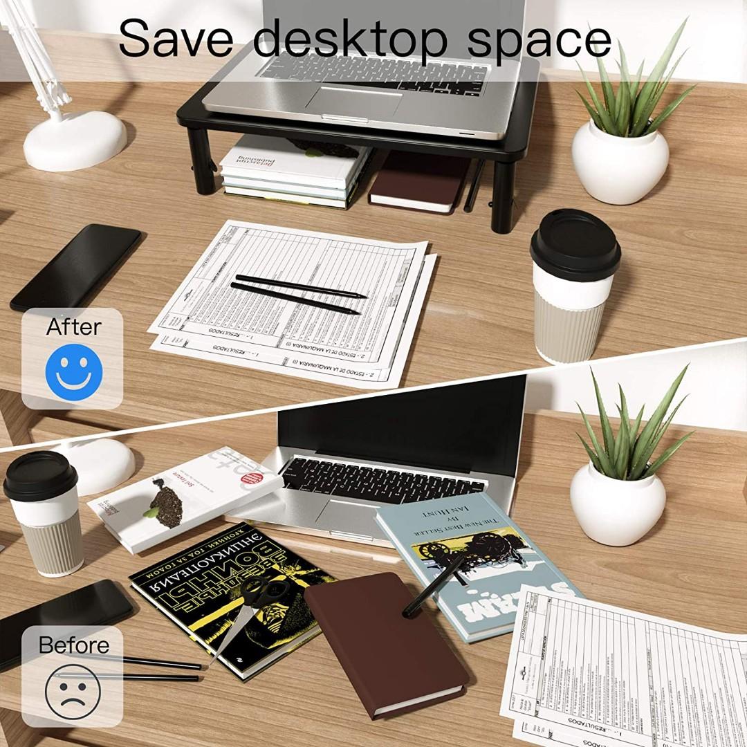 BNIB HUANUO Monitor Stand Riser - 3 Height Adjustable Monitor Stand ...