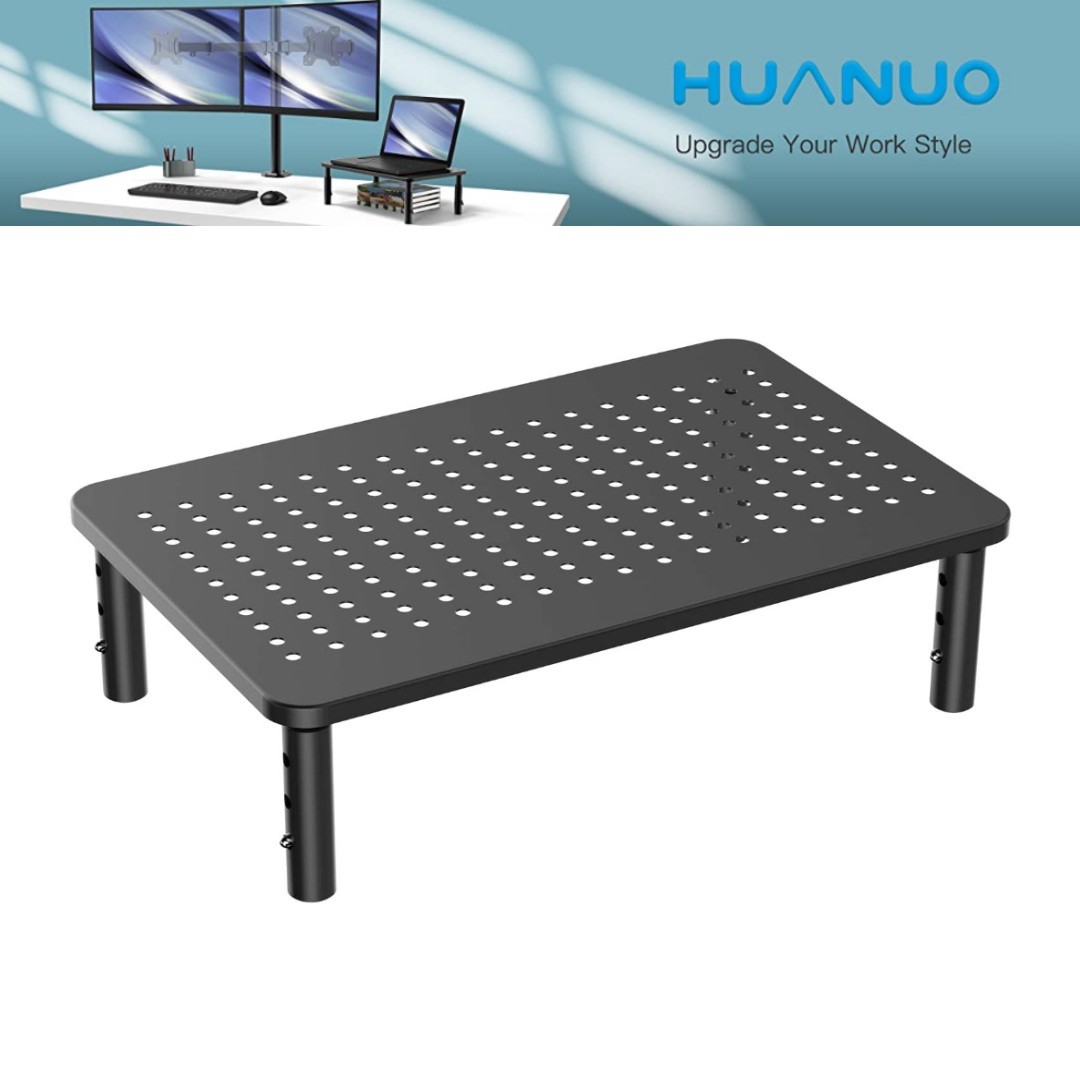 BNIB HUANUO Monitor Stand Riser - 3 Height Adjustable Monitor Stand ...