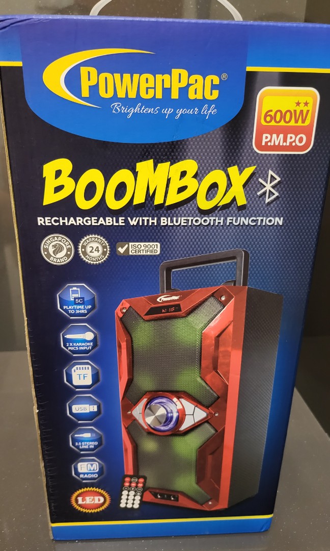 Boom box with karaoke input, Audio, Portable Audio Accessories on Carousell