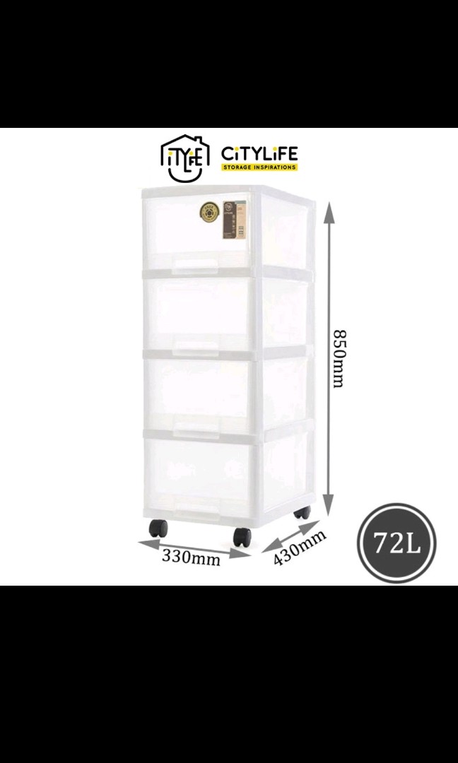 Citylife clear plastic cabinet, Furniture & Home Living, Furniture ...