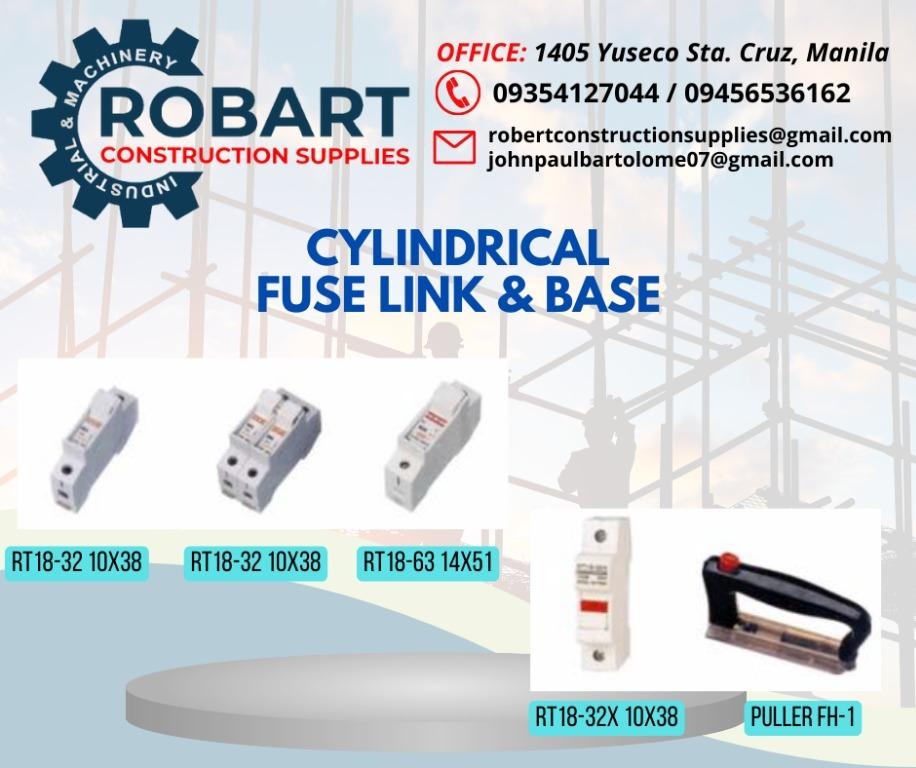 CYLINDRICAL FUSE LINK & BASE, Commercial & Industrial, Construction ...