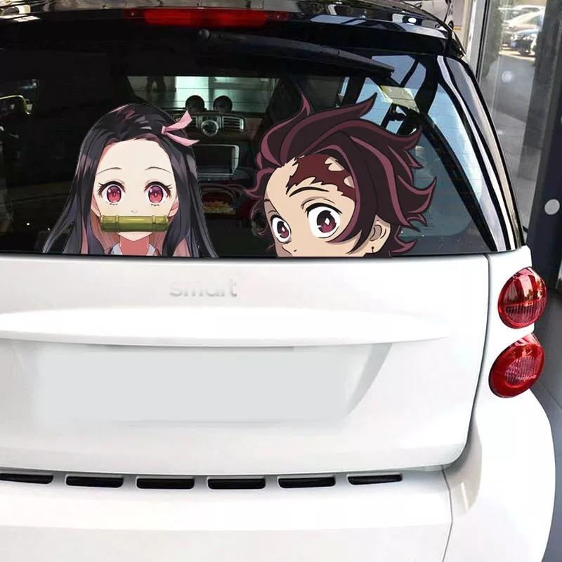 Demon Slayer Cars Stickers Cartoon Anime Figure Kimetsu no Yaiba Kamado ...