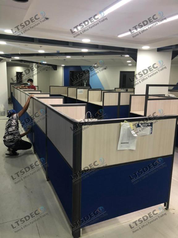 Dismantling and renovation of workstation Office partition//Office ...