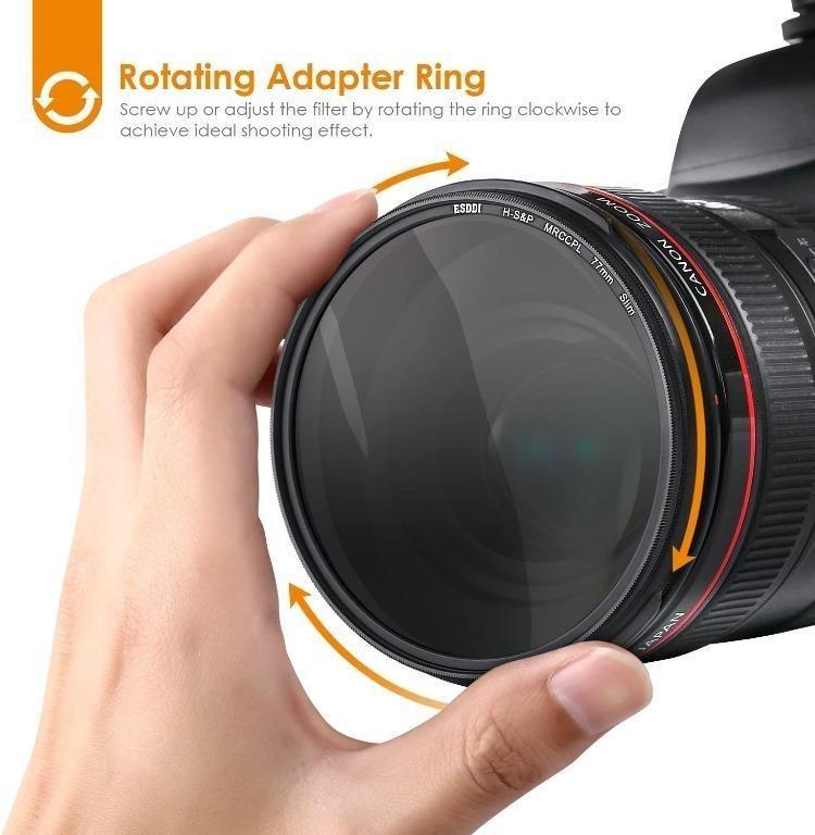 ESDDI 77mm CPL Filter Circular Polarizer Filter with Multi-Resistant ...