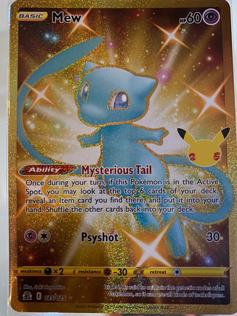 Gold Mew [Celebrations], Hobbies & Toys, Toys & Games on Carousell