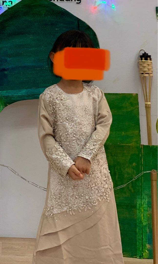 Hari raya gold baju dress, Babies & Kids, Babies & Kids Fashion on ...