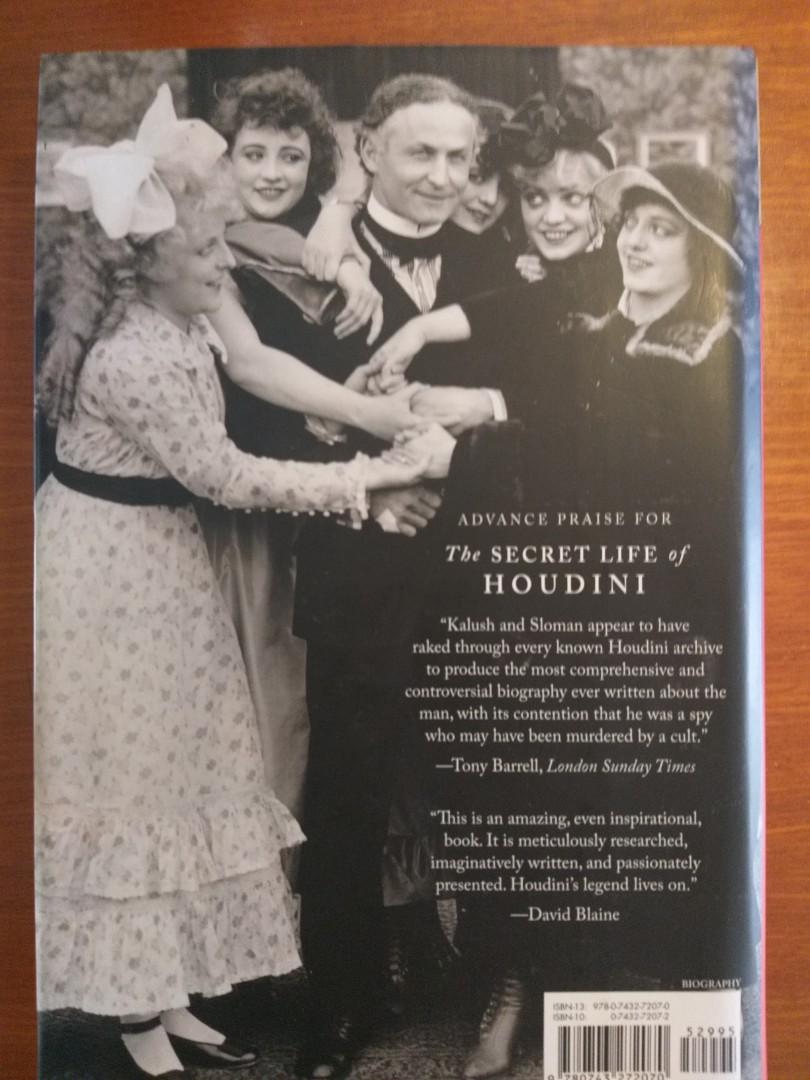 Houdini - the Secret Life by William Kalush and Larry Sloman, Hobbies ...