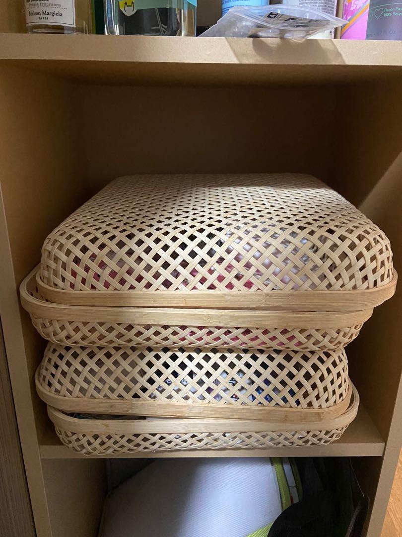 Ikea Bamboo Boxes (2 boxes), Furniture & Home Living, Home Improvement ...
