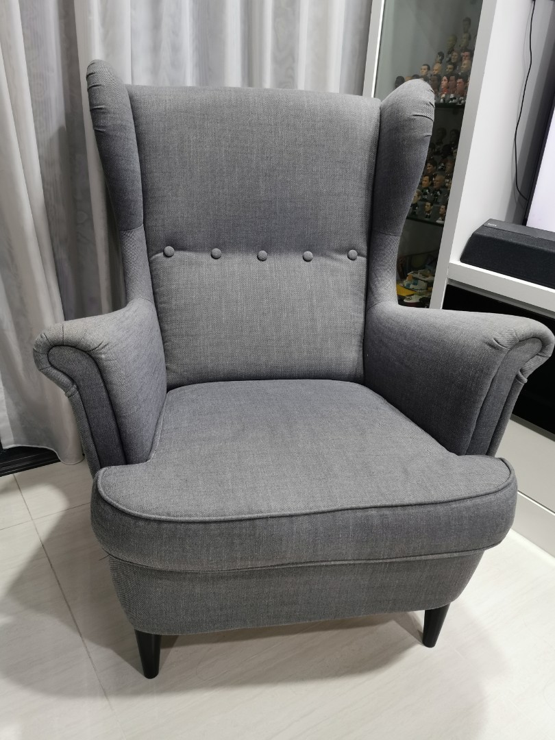 Ikea STRANDMON arm chair, Furniture & Home Living, Furniture, Chairs on ...