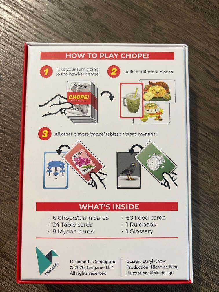 Kopi King & Chope card game, Hobbies & Toys, Toys & Games on Carousell