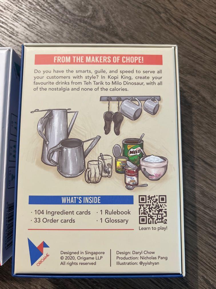 Kopi King & Chope card game, Hobbies & Toys, Toys & Games on Carousell