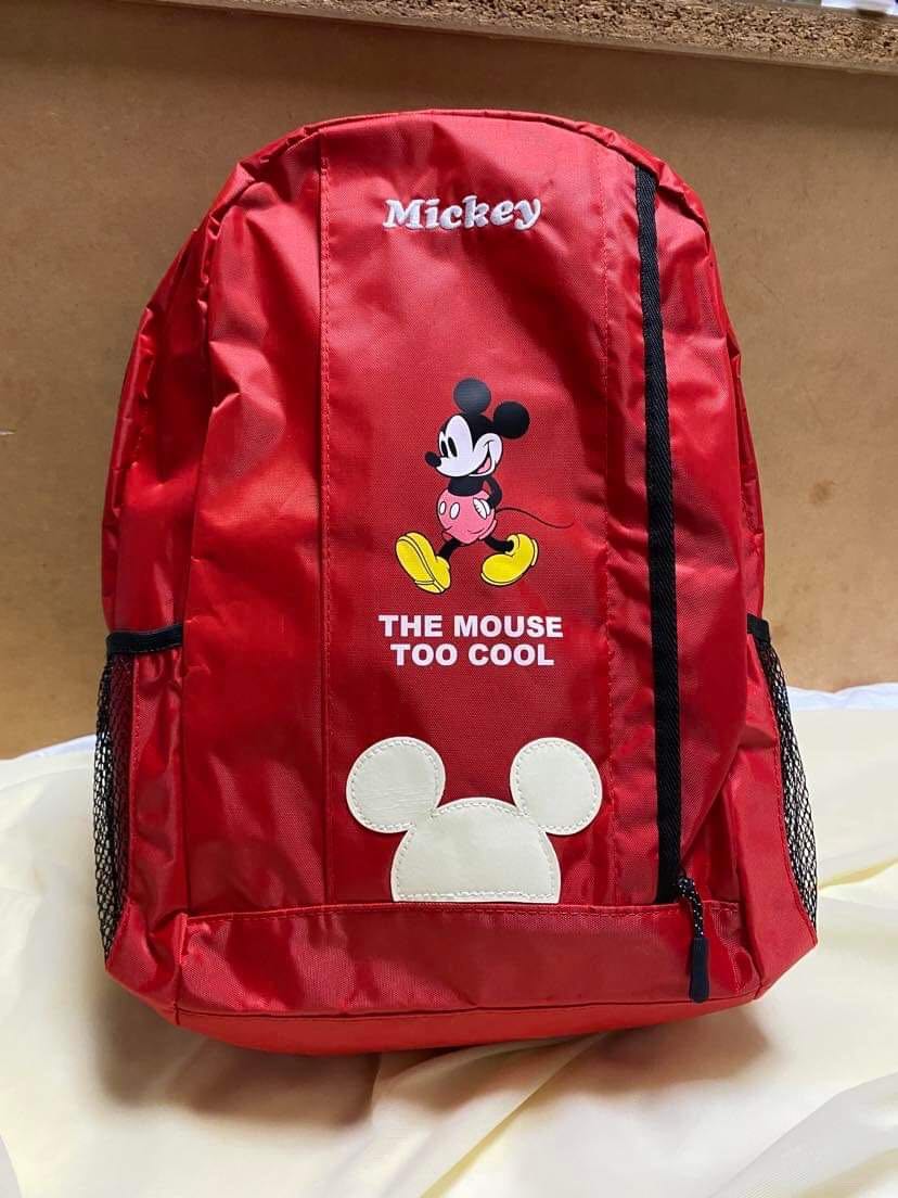 Mickey Mouse red backpack, Men's Fashion, Bags, Backpacks on Carousell