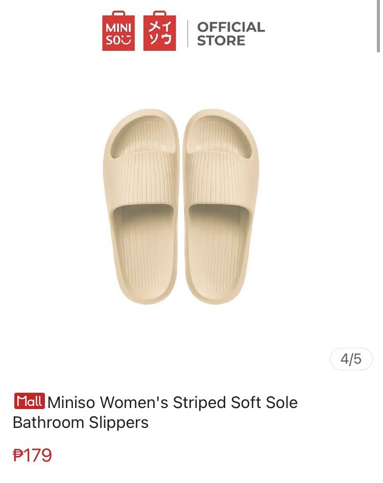 Miniso Litewear Soft Sole House Slippers, Women's Fashion, Footwear ...