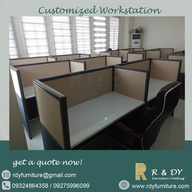 Modular Office Partition w/ tables, Office Table. Workstation, Office ...