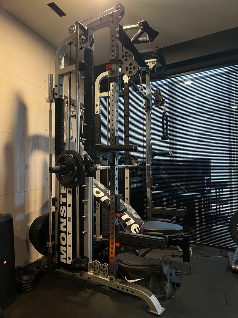Monster fitness power rack + function trainer + smith machine, Sports ...