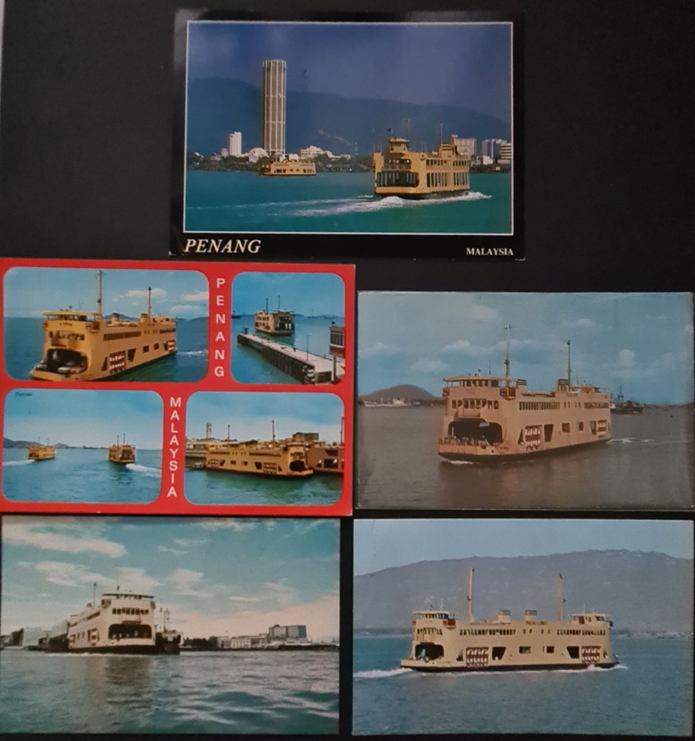 Old Penang Ferry Picture postcard from 1960's To 1990's. 3 unused and 2 ...
