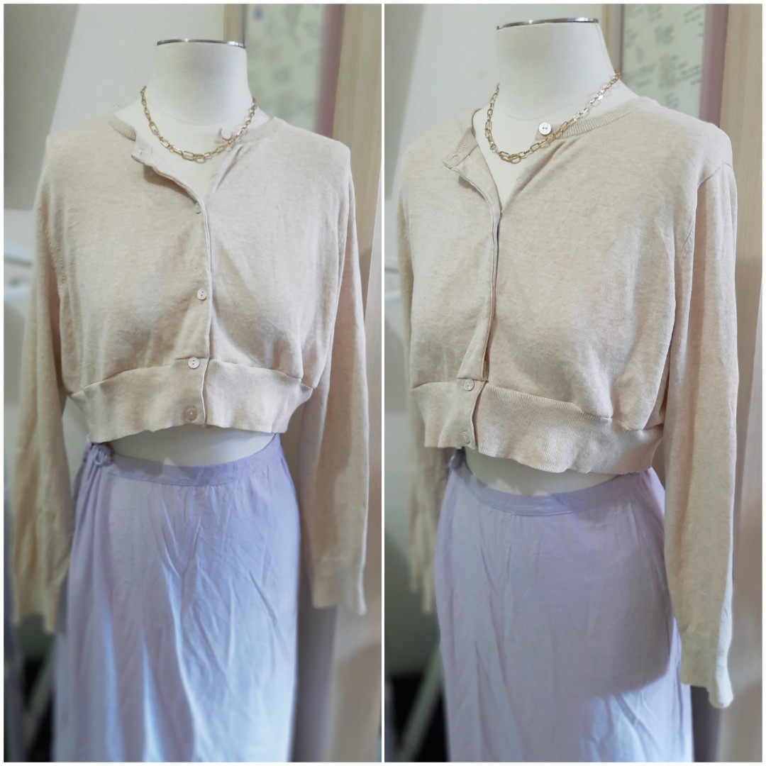 Reworked Crop Knitted #1, Women's Fashion, Tops, Others Tops on Carousell
