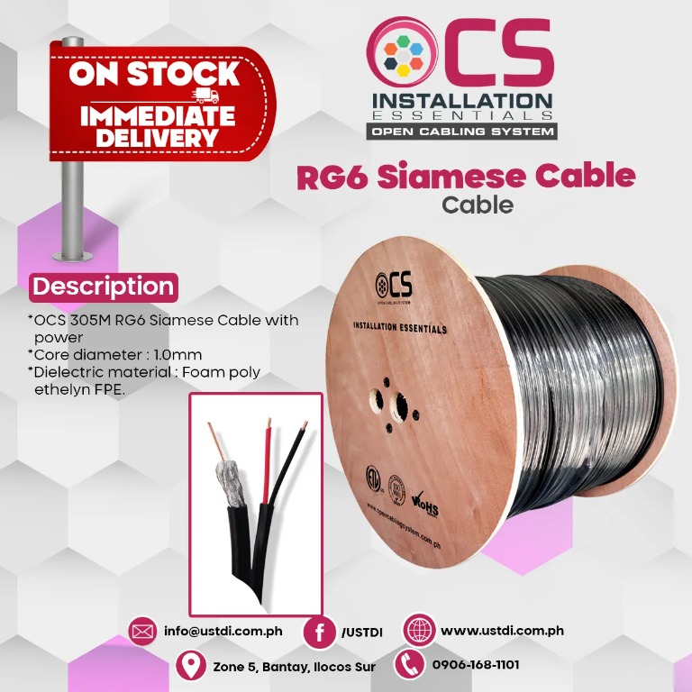 RG6 Siamese Cable, Commercial & Industrial, Industrial Equipment on ...