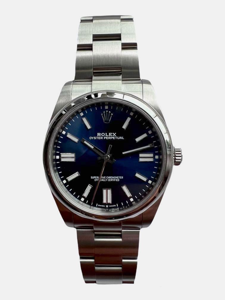 Rolex Blue 124300 Oyster Perpetual OP41 41mm, Luxury, Watches on Carousell