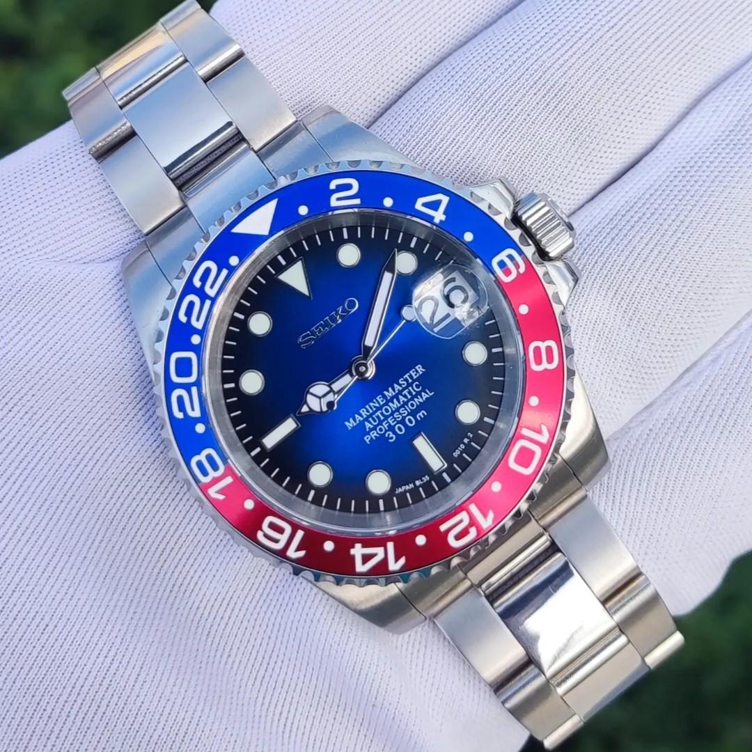 Seikolex Pepsi Gradient Blue Mod, Men's Fashion, Watches & Accessories ...