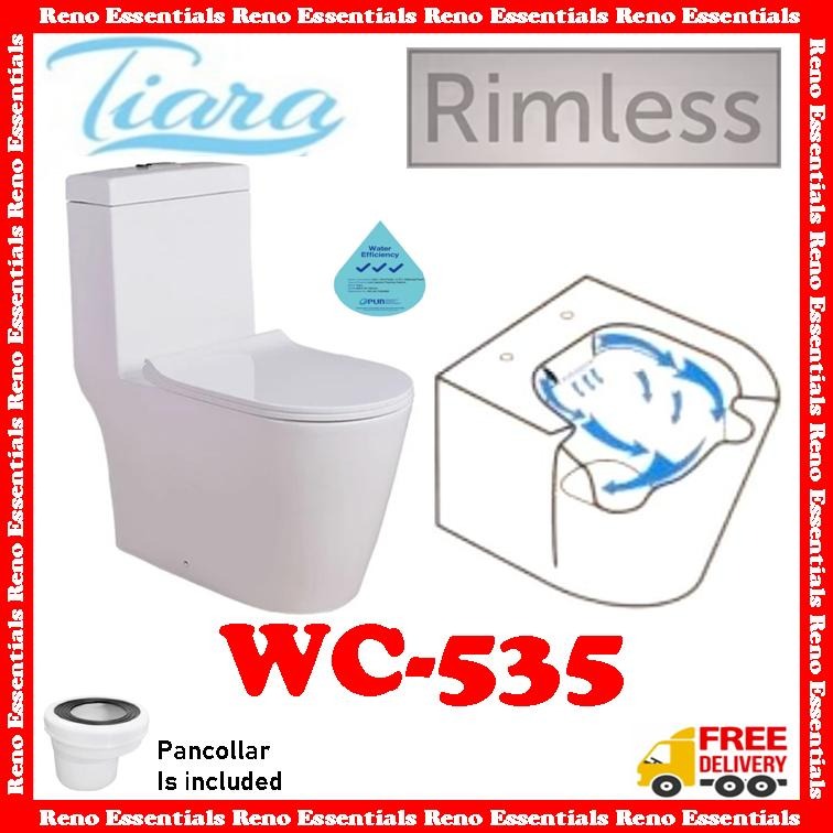 Tiara Rimless Toilet Bowl WC-535 New Stock, Furniture & Home Living ...