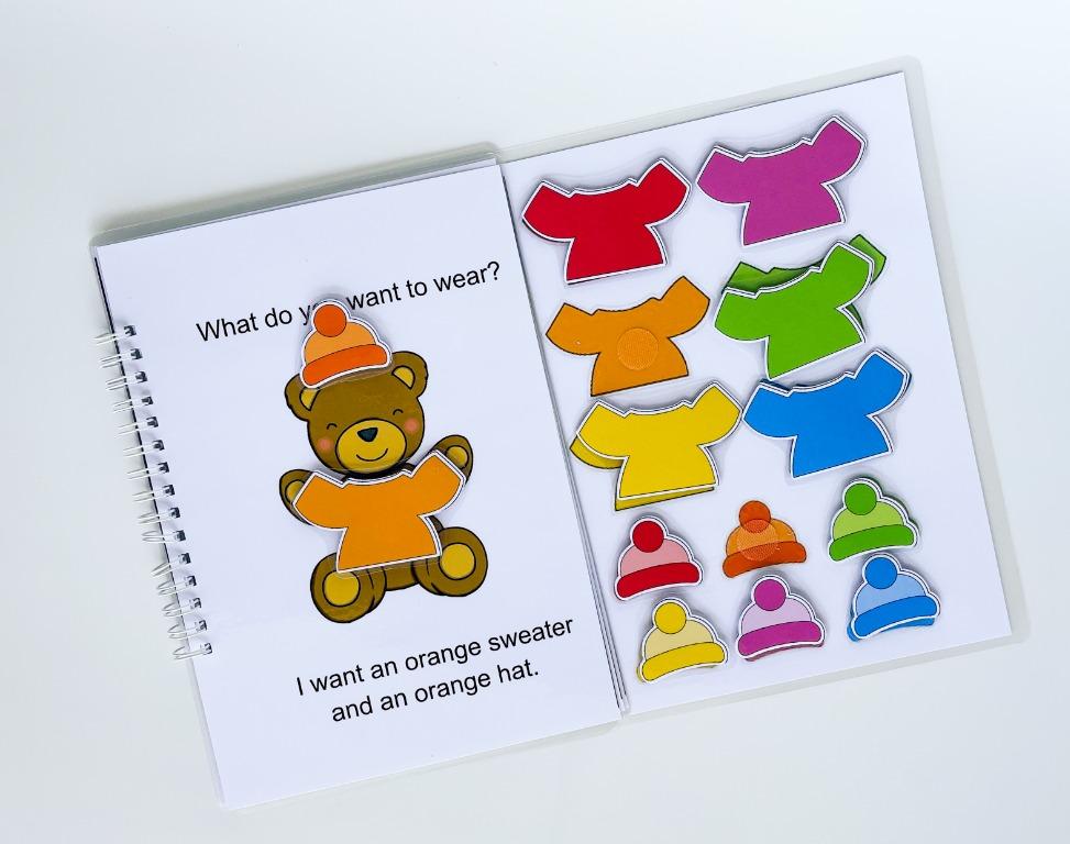Toddler Reusable Activity Book | Dressing Little Bear | Colours ...