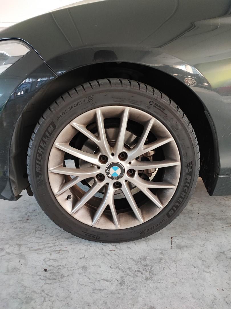 Original BMW 17" inch rim with Tyre, Car Accessories, Tyres & Rims on ...