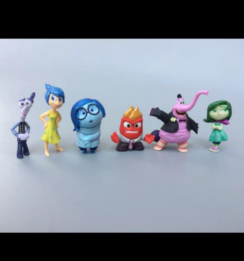 6pc Mini Inside Out Figurines Happy Birthday Cake Topper Decoration Toy ...