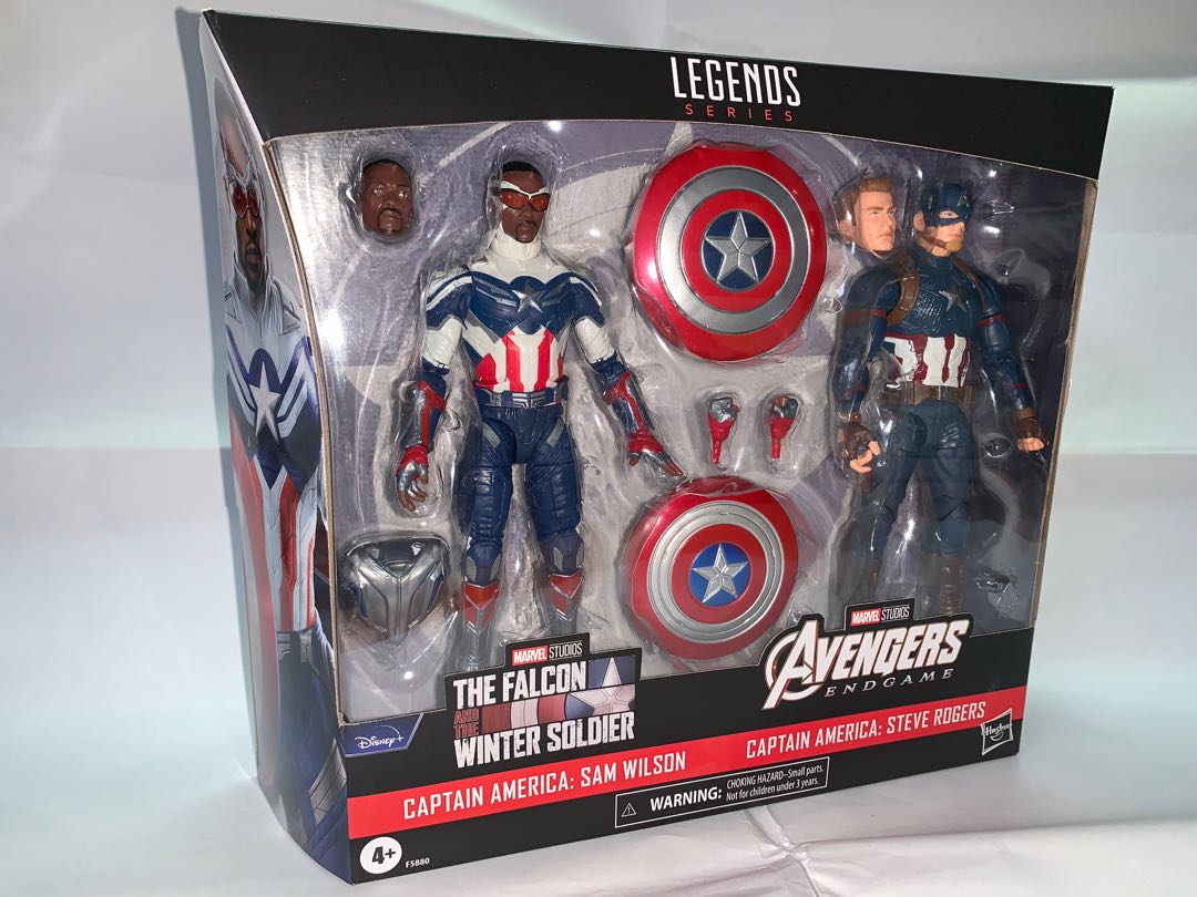 全新 Captain America Sam Wilson & Steve Rogers 2-pack Hasbro Marvel ...