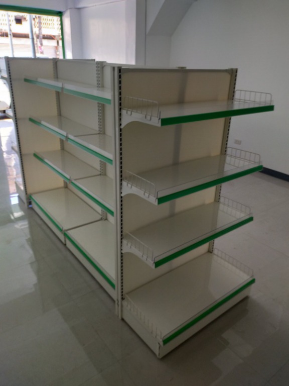 Adjustable Layer Steel Gondola Rack Closed Backing, Furniture & Home ...