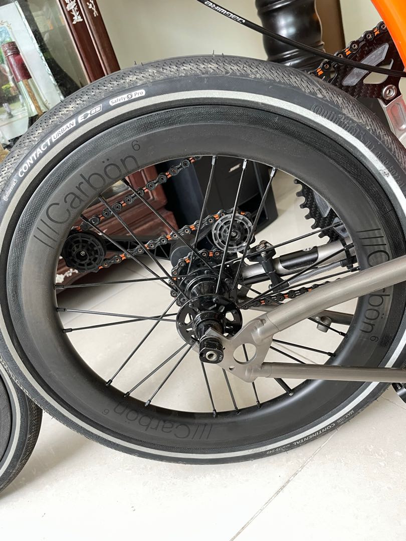 Brompton Carbon rim with hubsmith hub , Sports Equipment, Bicycles ...