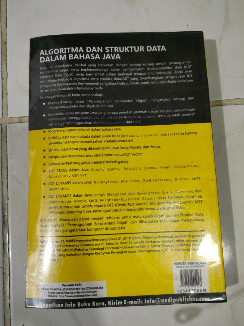 Buku Algoritma dan Struktur Data Dalam Bahasa Java, Buku & Alat Tulis ... Buku Algoritma dan Struktur Data Dalam Bahasa Java, Buku & Alat Tulis ...