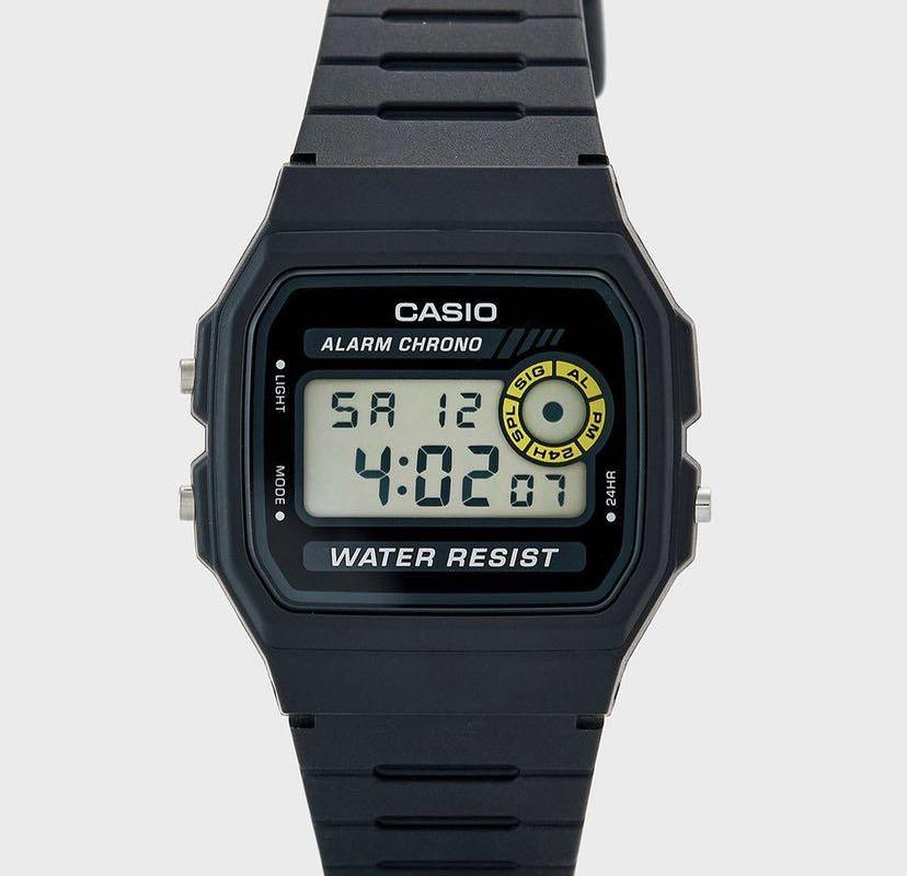 Casio F-94WA-8D Vintage Series Digital Quartz F94WA-8D Black Tone F94 ...