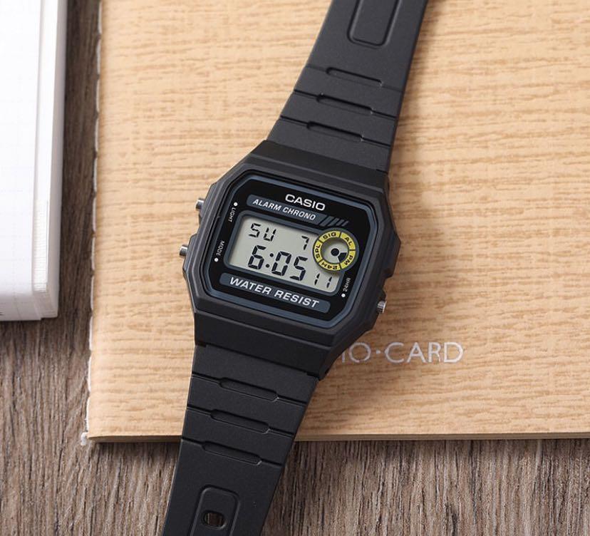 Casio F-94WA-8D Vintage Series Digital Quartz F94WA-8D Black Tone F94 ...