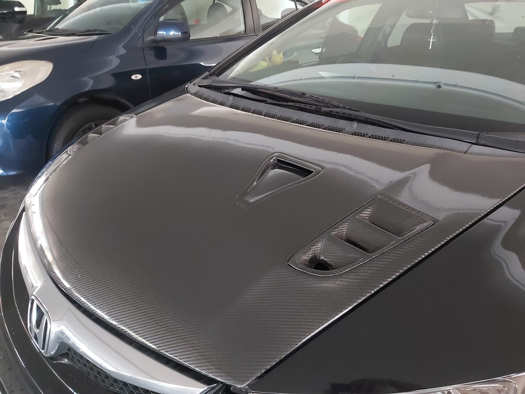 CF bonnet for Civic FD/FD2R, Car Accessories, Accessories on Carousell