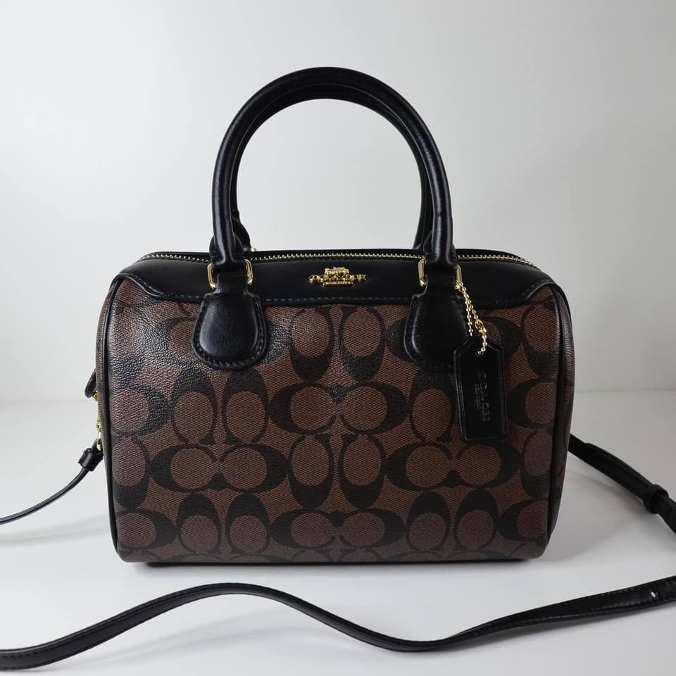 Coach Mini Bennett Satchel in Signature Canvas, Women's Fashion, Bags ...