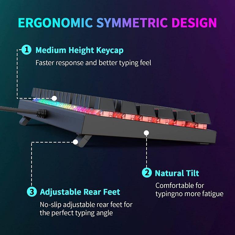 CP3 Mechanical Keyboard Blue Switch PC Gaming Keyboards Computer ...