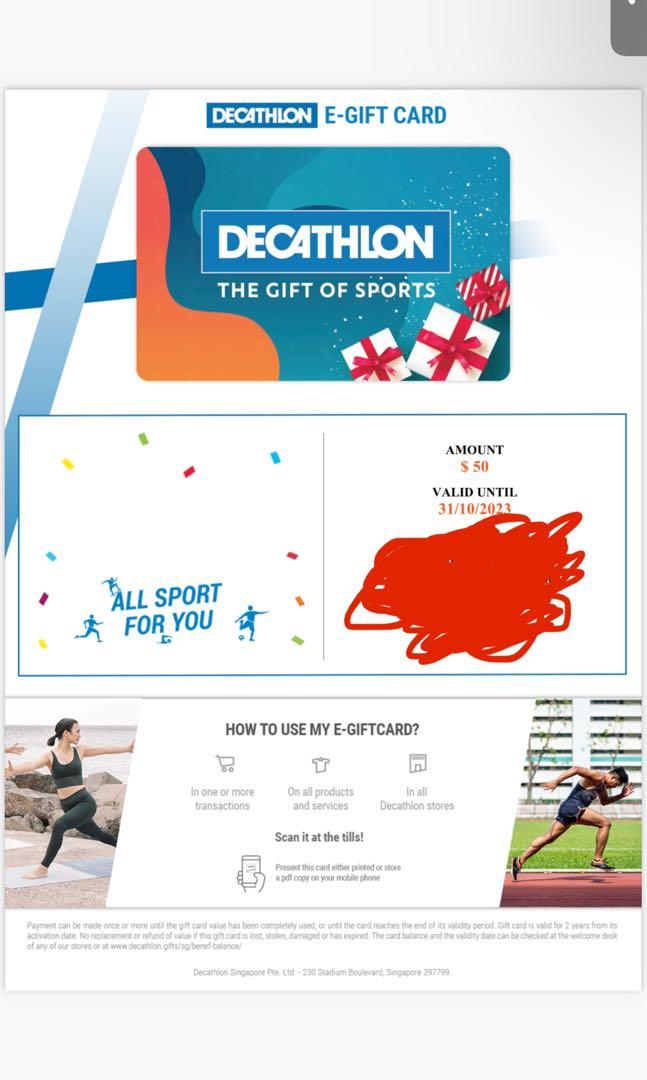 Decathlon voucher 50 dollar, Tickets & Vouchers, Vouchers on Carousell