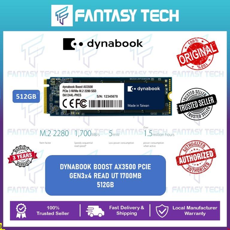DYNABOOK BOOST AX3500 PCIe 3 NVMe SSD [ 256GB / 512GB], Computers ...