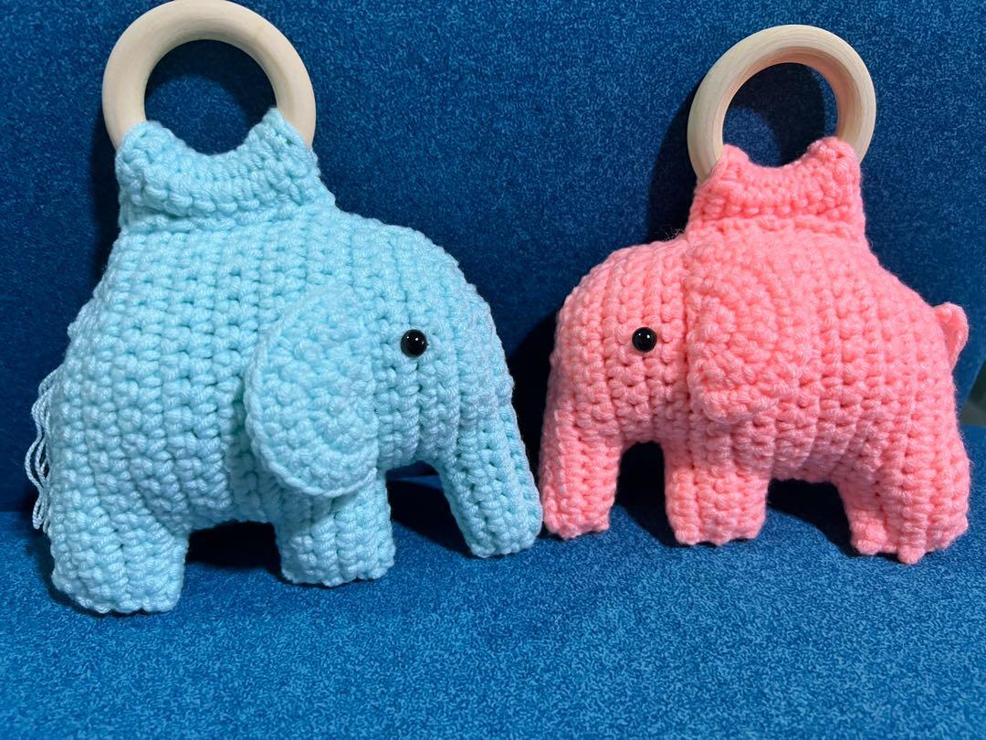 Elephant Baby Rattle, Hobbies & Toys, Stationery & Craft, Handmade ...
