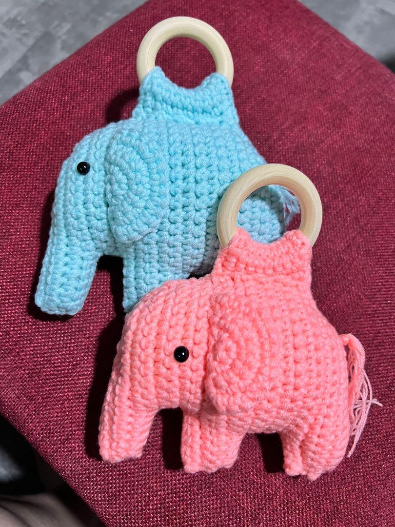 Elephant Baby Rattle, Hobbies & Toys, Stationery & Craft, Handmade ...
