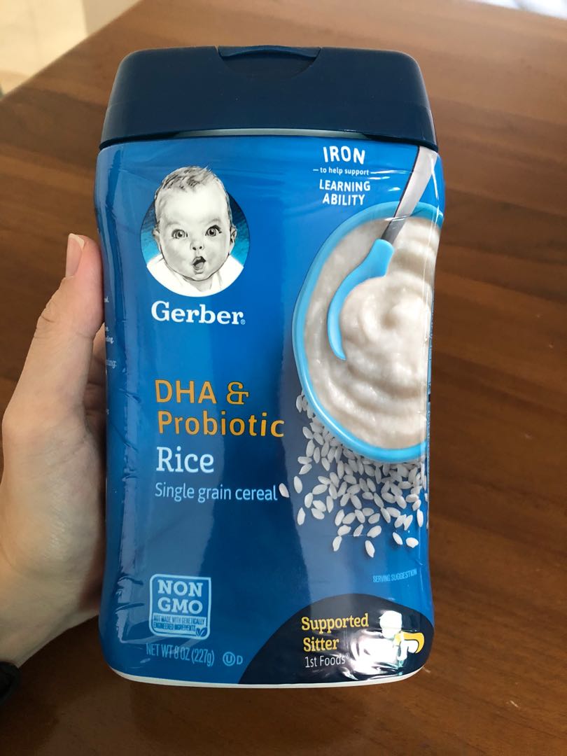 Gerber DHA & Probiotic Rice Cereal, Babies & Kids, Nursing & Feeding ...