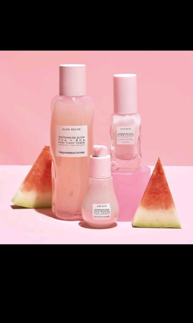 Glow recipe watermelon glow up set (toner, dew drops, moisturiser ...
