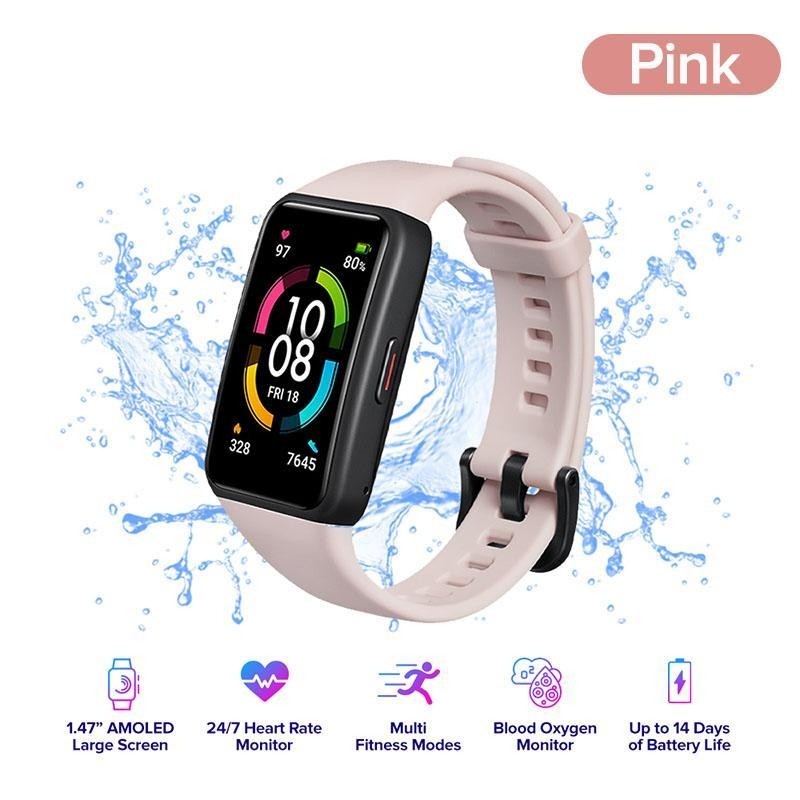 HONOR Band 6 Smart Wristband 1.47 Inch AMOLED Touch Screen Professional ...